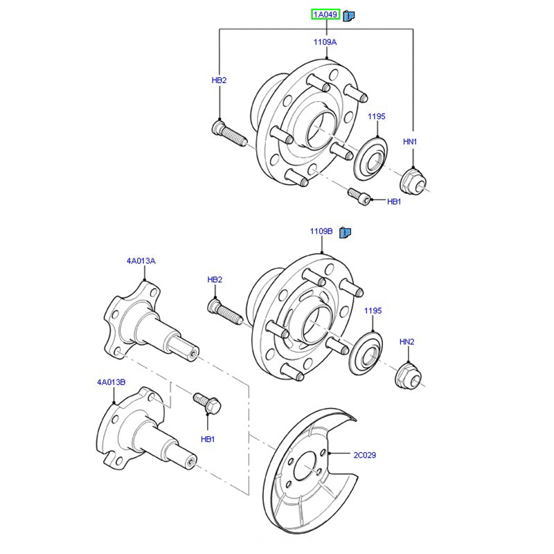 Genuine Rear Hub Bearings to suit FWD VM Ford Transit 6C111A049BA / 13 ...