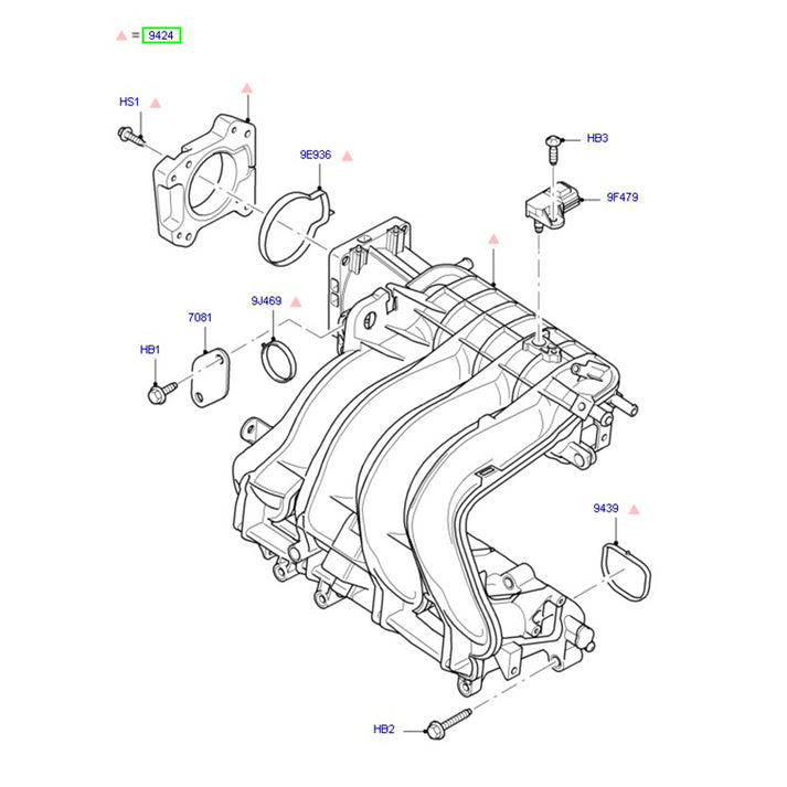 Intake Manifold Assembly to suit 2.3L 145PS VM Ford Transit 6C1G9424AD ...