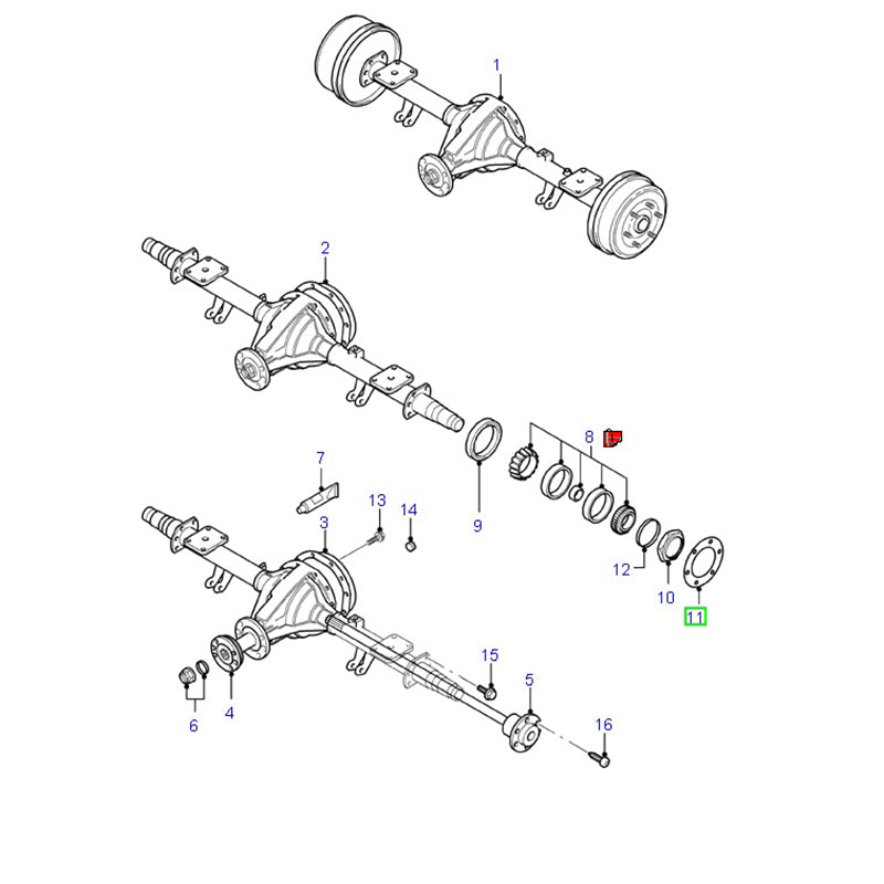 Rear Half Shaft/Axle Gasket to suit DRW VH / VJ / VM Ford Transit 3C11 ...