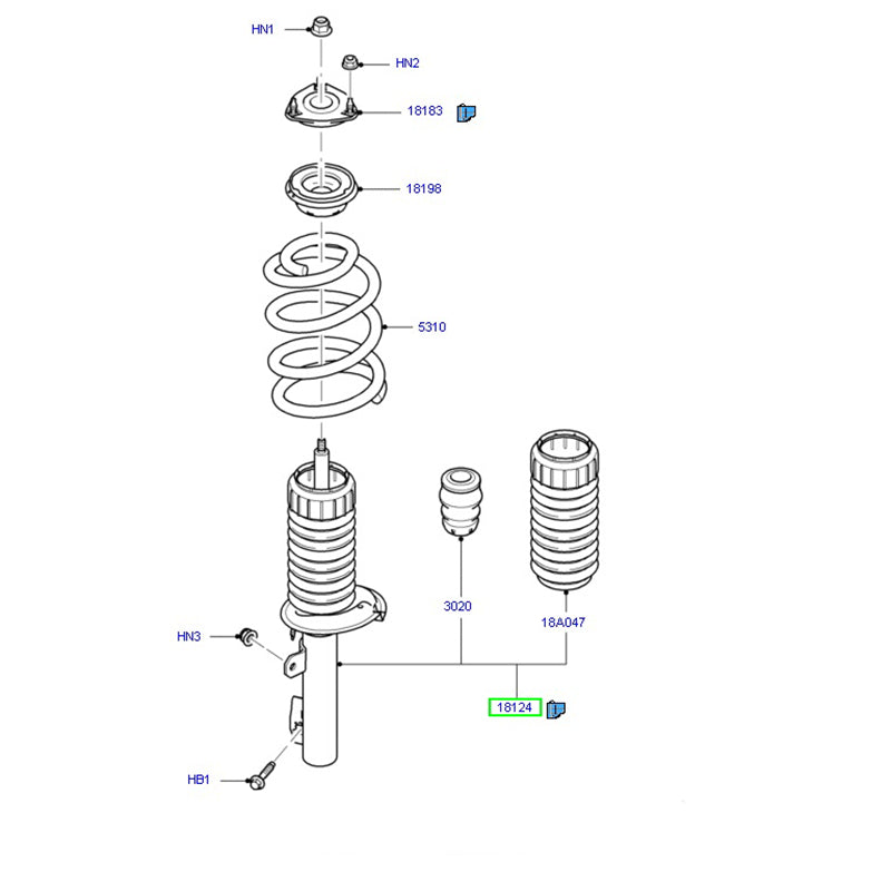 Genuine Front Shock Absorber to suit VM Van / Bus / Cab Chassis Ford T ...