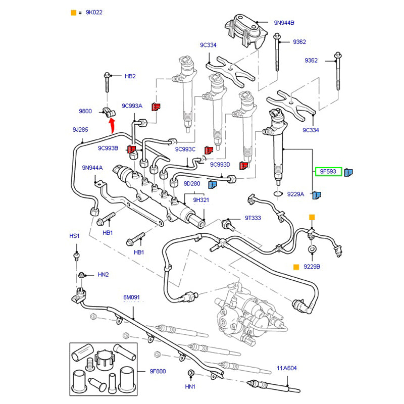 Genuine Denso Diesel Fuel Injector to suit VM 2.2L & 2.4L Ford Transit ...