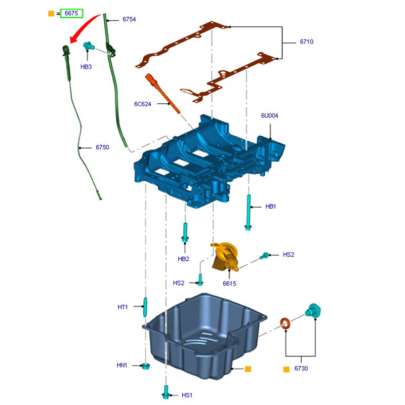 Genuine Oil Sump Pan to suit VM / VO 2.2L RWD Ford Transit 9C1Q6675AA ...