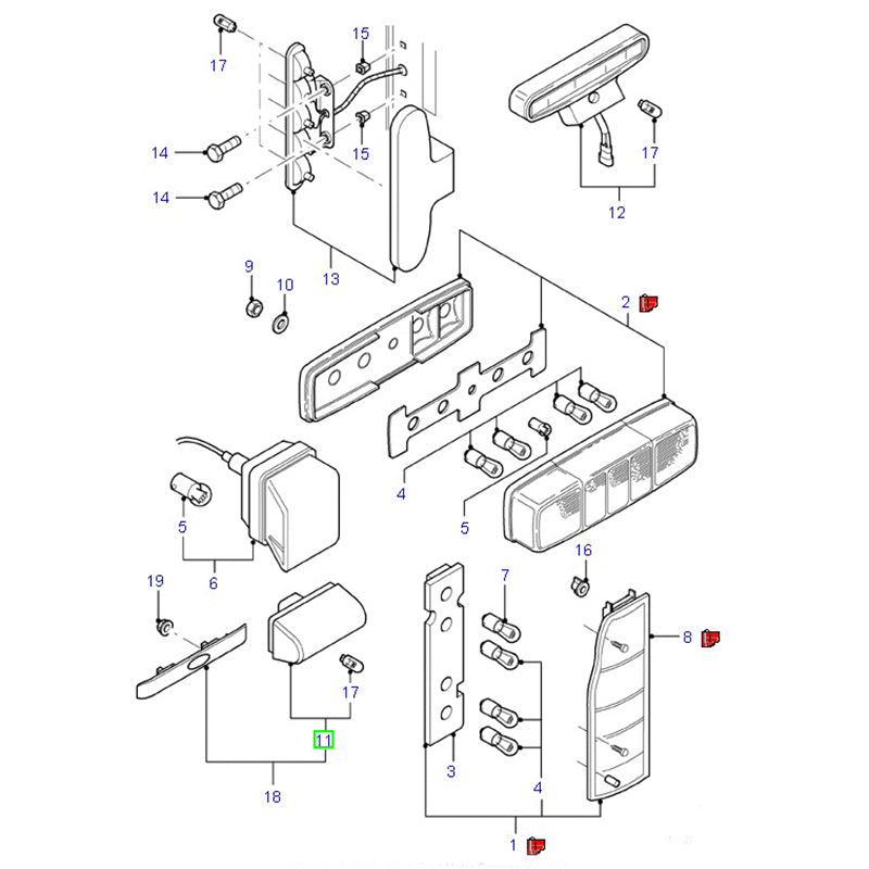 Ford Number Plate Lamp suits VG VH VJ VM Ford Transits 86VB13550AK / 1 ...