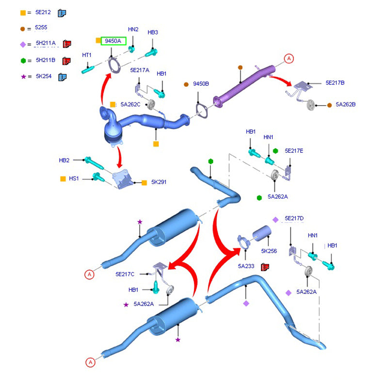 Genuine Exhaust Flange to Engine Pipe Gasket to suit 2.2L RWD VM / VO ...