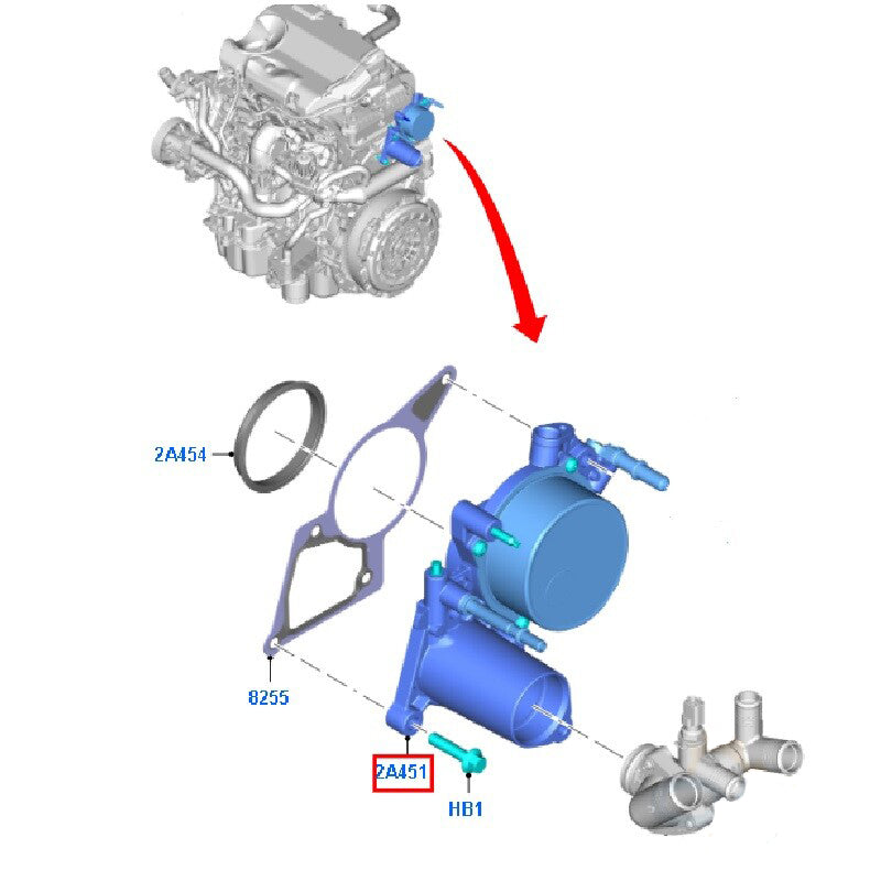 Brake Vacuum Pump 2.2 155PS RWD To Suit Ford Transit VM / VO BK3Q2A451 ...