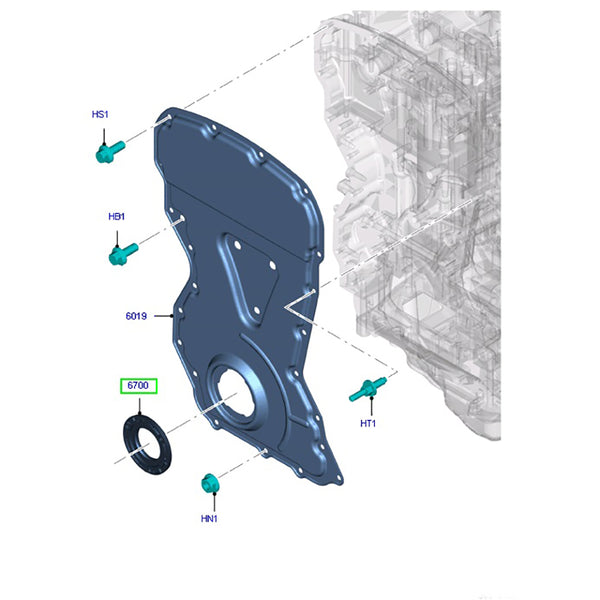 Genuine Front Crankshaft Oil Seal to suit VH / VJ / VM 2.4L / 2.2L 200 ...