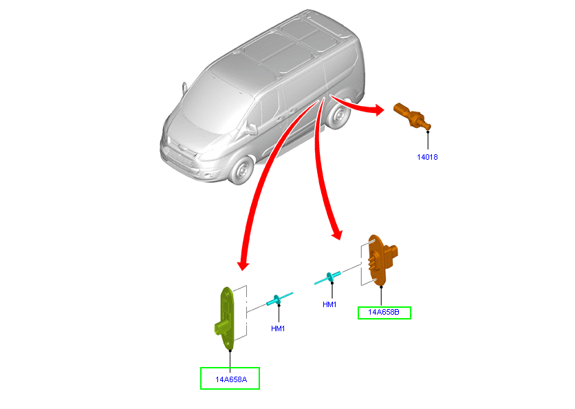 Genuine Ford Sliding Door Electrical Contact Kit – Ford Transit (2000 ...
