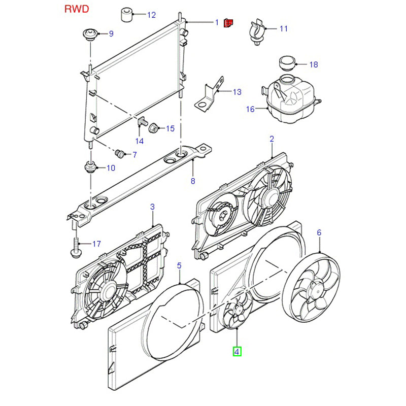 Genuine Fan Shroud & Electric Motor 1 x AC Fan to suit VH / VJ Ford Tr ...