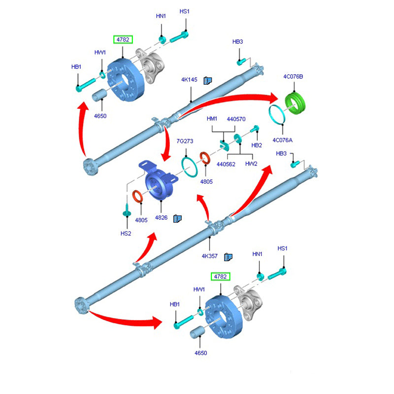 Genuine Ford Rubber Drive Shaft Coupling to suit 6 Speed MT82 Ford Tra ...