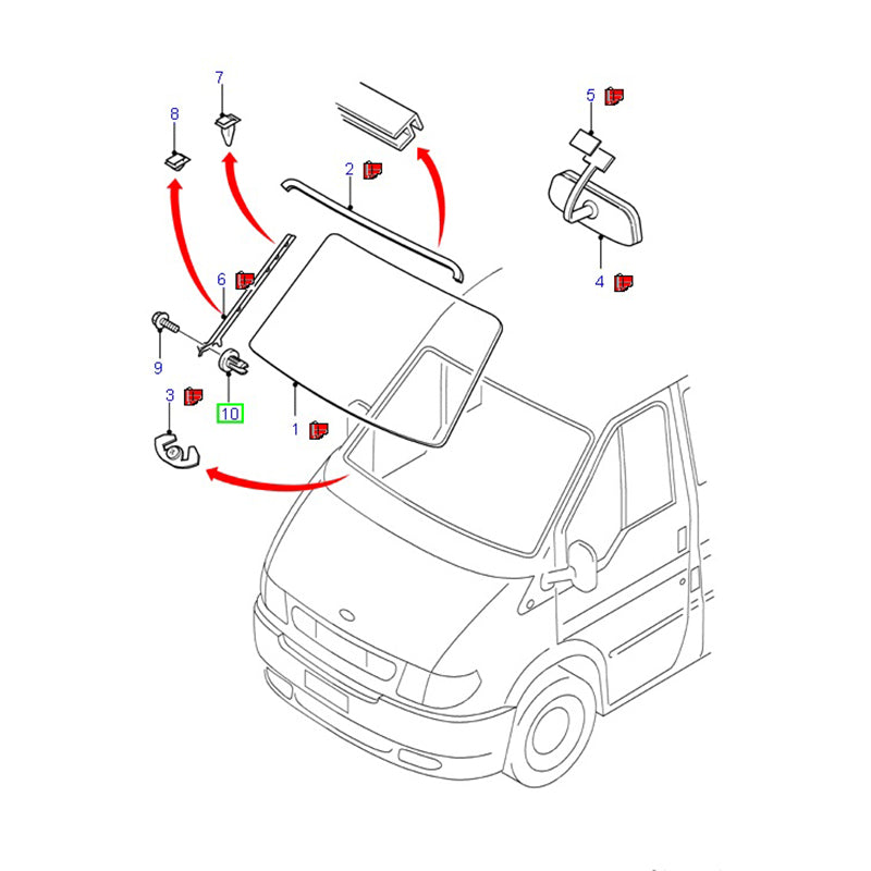 Screen Moulding Lower Screw Clips to suit VH / VJ Ford Transit W708049 ...