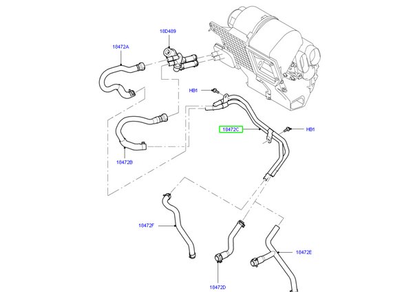 Metal Heater Pipes / Coolant Tube VH, VJ , VM Ford Transit 5C1618N344A ...